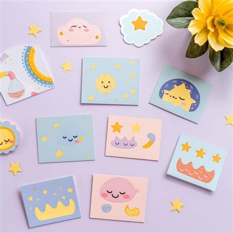 Premium Ai Image There Are Many Cards With Different Designs On Them