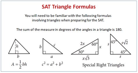 SAT Questions Triangles Examples Solutions Worksheets Videos