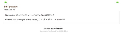 problem 48 project euler solution with python