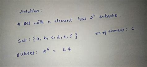 41 how many subsets does the set {a b c d e f} have zuoti pro