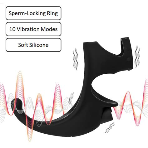 Sperm Locking Ringandcock Ring Ly146a01 010 Vibrating Penis Double Ring With 10 Intense