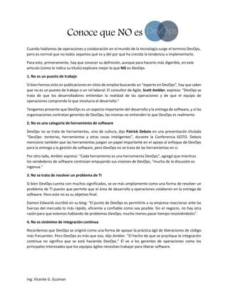 Conoce Que NO Es DevOps PDF