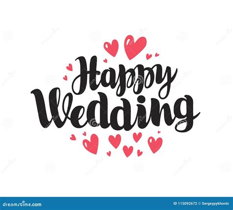 Wedding Set Of Lettering Quotes And Phrases Vector Illustration Of