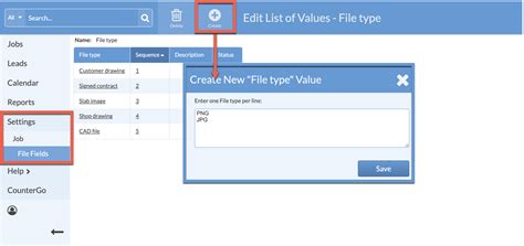 Edit File Type List Of Values Moraware Systemize Knowledge Base