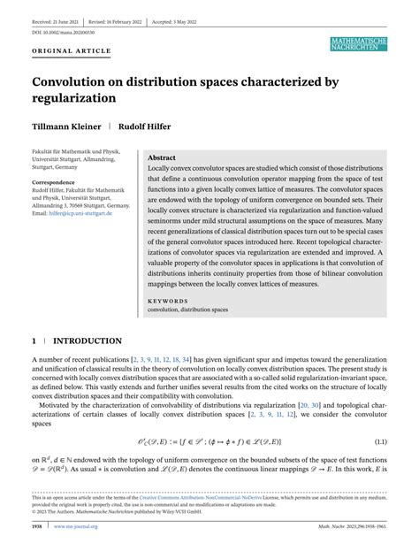 pdf convolution on distribution spaces characterized by regularization