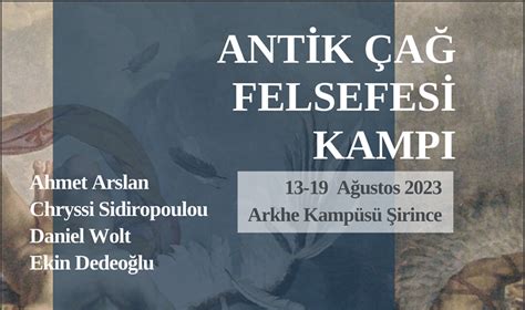Antik Çağ Felsefesi Kampı 2023 Arkhé Projesi