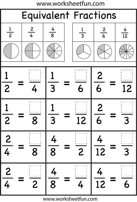 Th Grade Comparing Fractions Worksheets