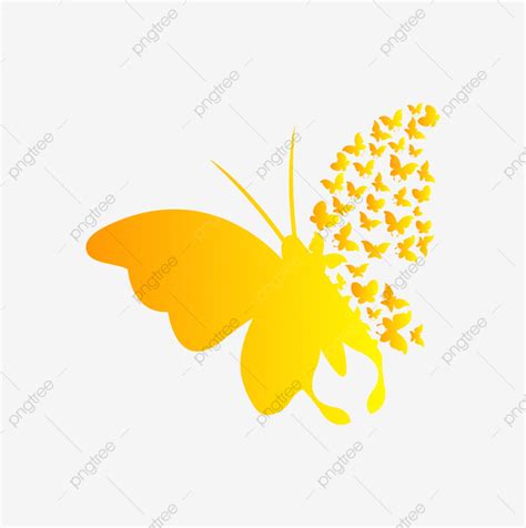 Borboleta Amarela Dos Desenhos Animados PNG Borboleta Clipart Um
