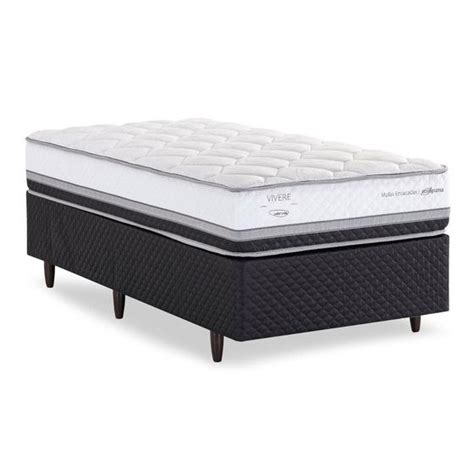 Conjunto Cama Box e Colchão Casal Molas Ensacadas 1634 Herval