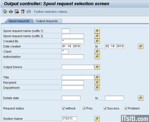 Delete Spool Request In SP01