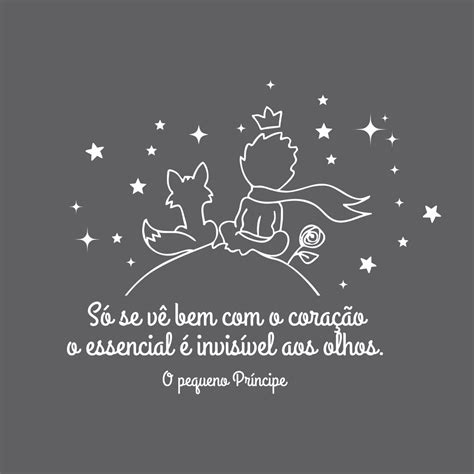 Adesivo de Parede O Pequeno Príncipe Adesivo decorativo frase o