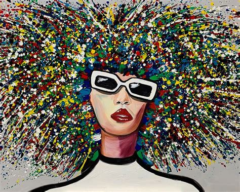 Druck Auf Leinwand Pop Art Abstrakte Malerei Abstrakte Etsy