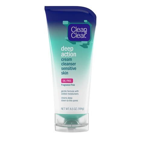 Clean Clear Oil Free Deep Action Cream Facial Cleanser Oz
