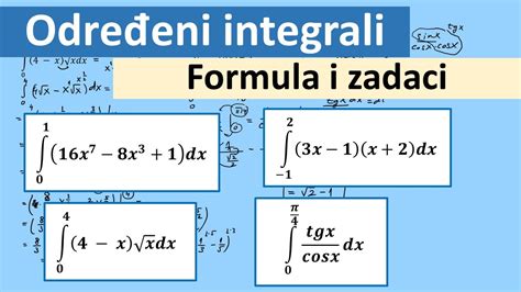 Određeni integrali Formula i zadaci YouTube
