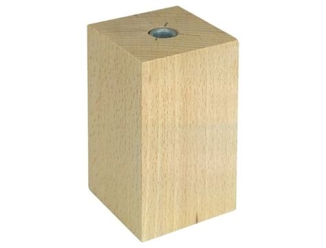 Pied de lit bois à visser diam 50 x h 80 mm x l 50 mm CIME