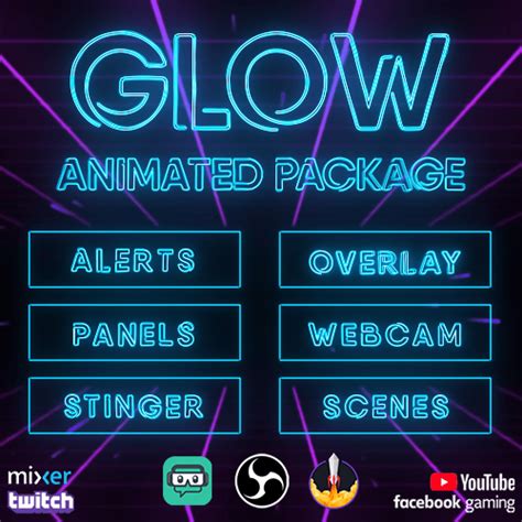 Art Collectibles Drawing Illustration Neon Overlay Animated Package
