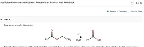 Solved Scaffolded Mechanism Problem Reactions Of Esters Chegg