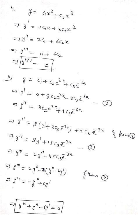 [solved] eliminate the arbitrary constants 3 4 y cix c2x course hero