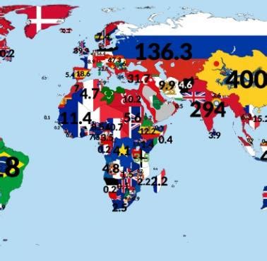 Mapa świata w 1900 roku z liczbą mieszkańców populacja