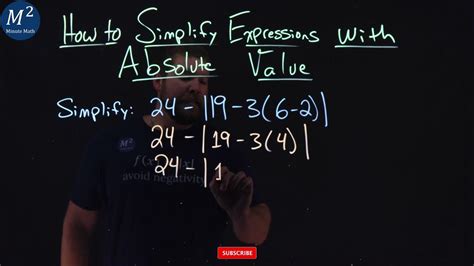 how to simplify expressions with absolute value part 5 of 5 minute math youtube