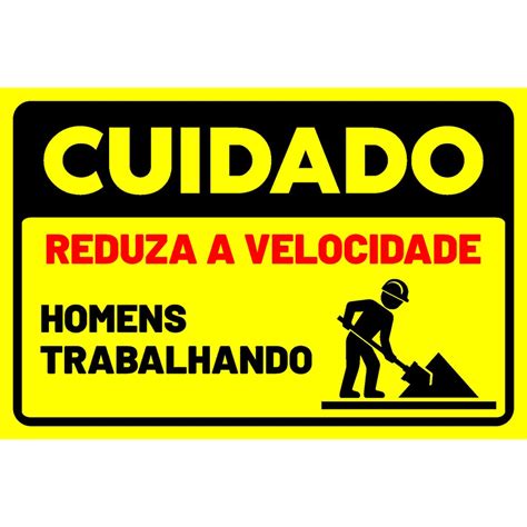 Placa Homens Trabalhando 15x20cm Shopee Brasil