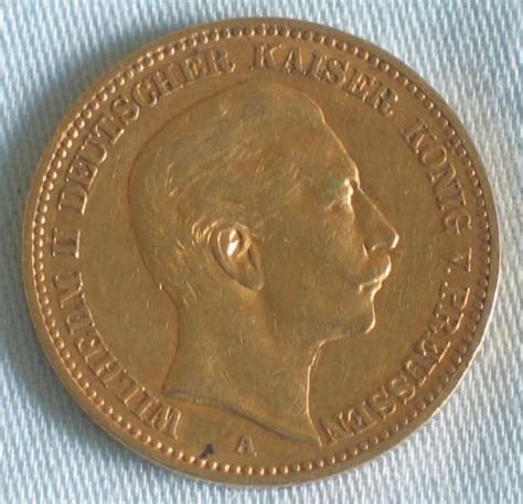 delgrey edle Metalle Münzen 20 Mark Wilhelm II Reichsgold Goldmark