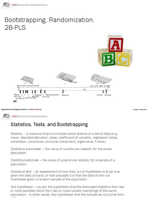 lecture 7 bootstrapping randomization 2b pls pdf bootstrapping statistics resampling