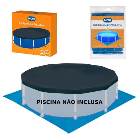 Kit Capa Forro Para Piscina Circular Estruturada Litros Mor No