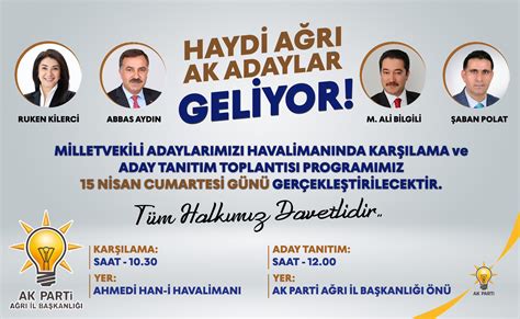AK PARTİ AĞRI on Twitter Milletvekili Adaylarımızı Havalimanında