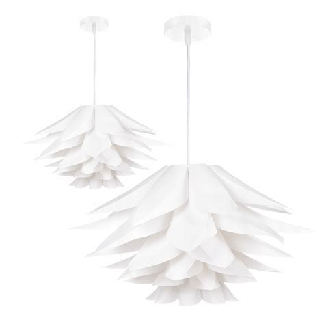Nowoczesna lampa sufitowa wisząca żyrandol LED Biała E27 5905476775788
