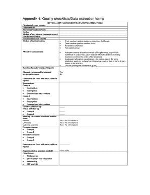 Fillable Online Ncbi Nlm Nih RCT QUALITY ASSESSMENTDATA EXTRACTION FORM