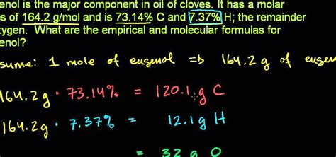 How To Determine The Empirical And Molecular Formulas For A Compound In