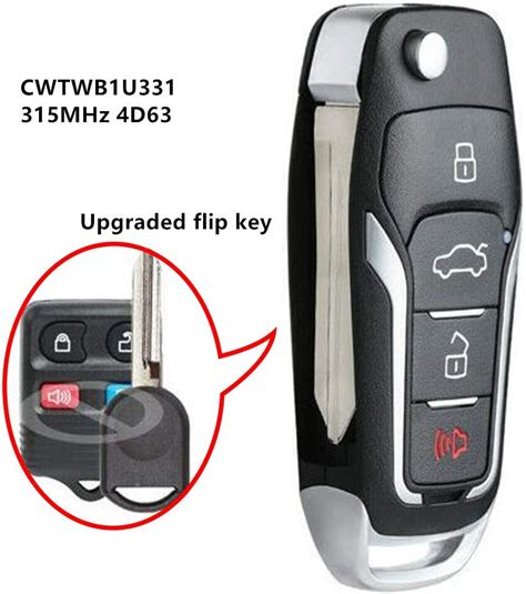 Beefunny New Replacement Upgraded Flip Remote Car Key Fob 315MHz 4D63
