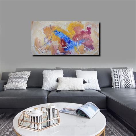 Quadri Moderni Colorati Su Tela 120x60 C756