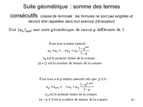 somme des termes consécutifs d une suite
