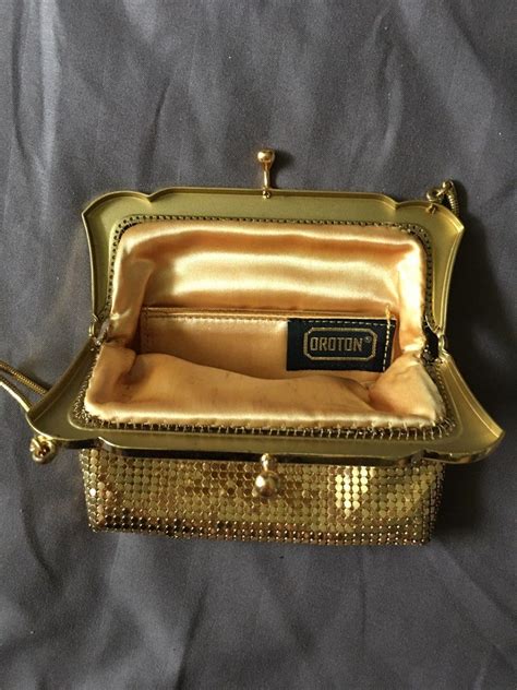 Vintage S Oroton Gold Mesh Glomesh Purse Clutch Bag Women S Fashion