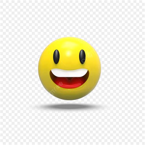 Sonrisa Cara Feliz D Render Emoji Png Emoticono Dibujos Animados