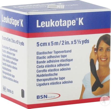 Leukotape K Bande Adhésive Élastique Noir 5m x 5cm 1 Pièce Newpharma