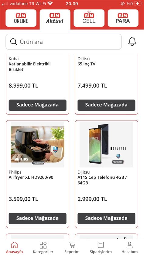 Bim Aktüeldeki Ürünler Mağaza Ve Uygulamada Bulunmuyor Şikayetvar