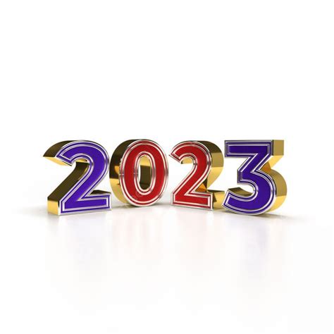 2023 Gold 3d Rendering New Year 2023 Gold 3d 2023 New Year PNG