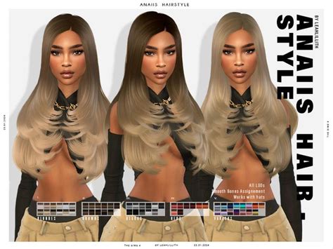 The Sims Resource Anaiis Hairstyle In 2024 Sims Hair Sims 4 Sims