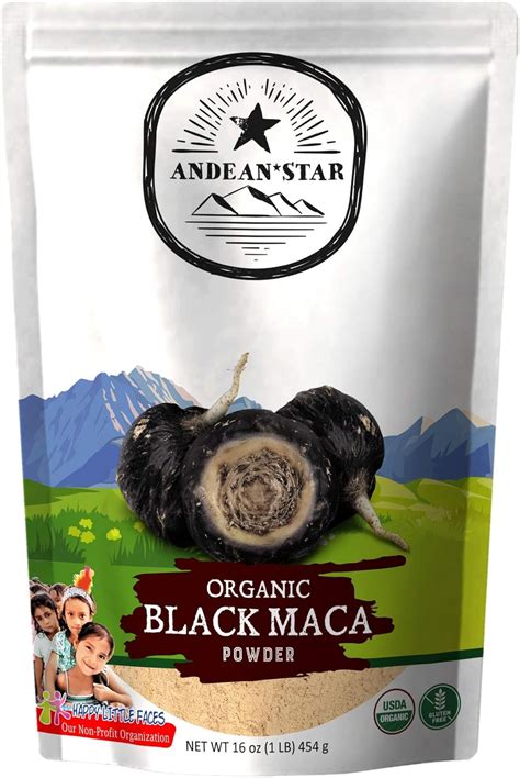Amazon Andean Star Organic Black Maca Root Powder 1 Lb 100