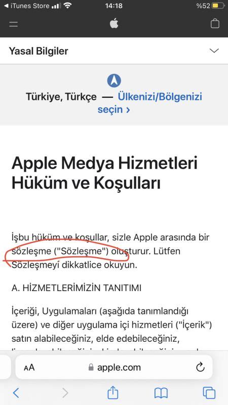 Apple Yasal Bilgilendirmeler Metin Sorunu Test Relic