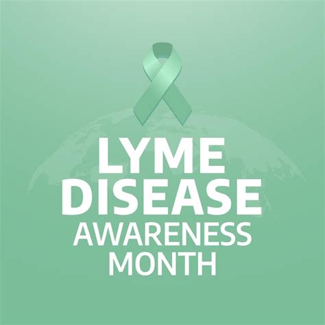 Uma fita verde as palavras doença de lyme nela Vetor Premium