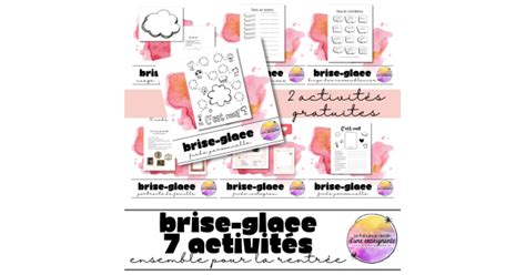 Activit S Brise Glace Pour La Rentr E