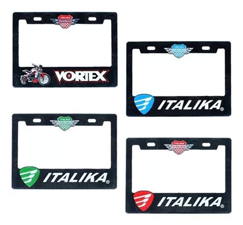 Marco Portaplaca Moto Plastico Impreso Placa Grande Italika