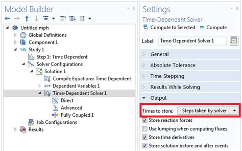 controlling the time dependent solver timesteps knowledge base