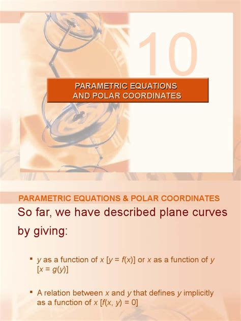 parametric equations and polar coordinates pdf equations circle