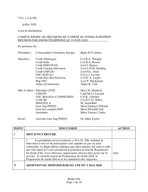 Fillable Online PROCES VERBAL DE LA REUNION DE WADA Fax Email Print