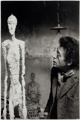 Alberto Giacometti In His Atelier Rue Hippolyte Maindron Paris By